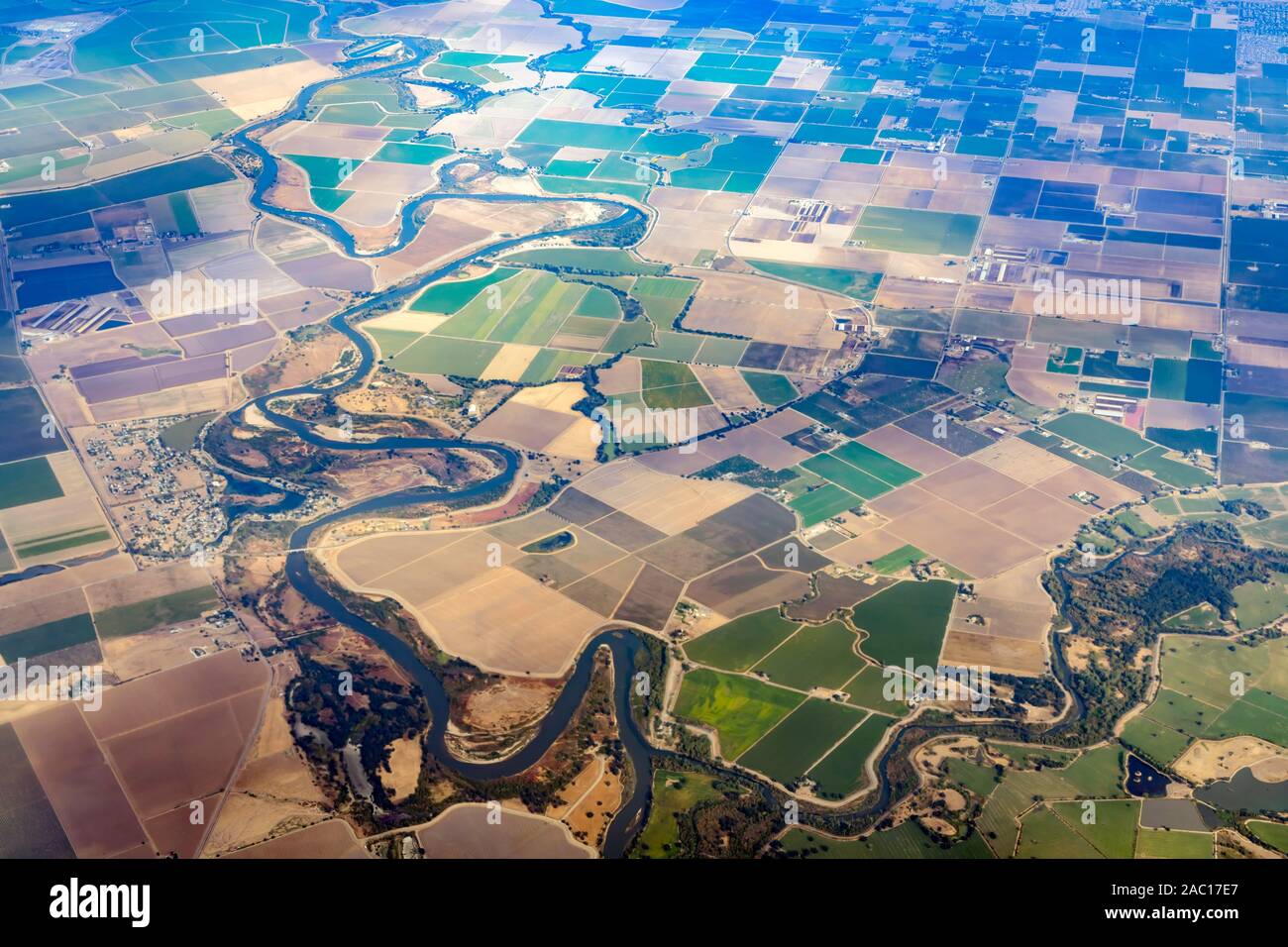 California farm river aerial hi-res stock photography and images - Alamy