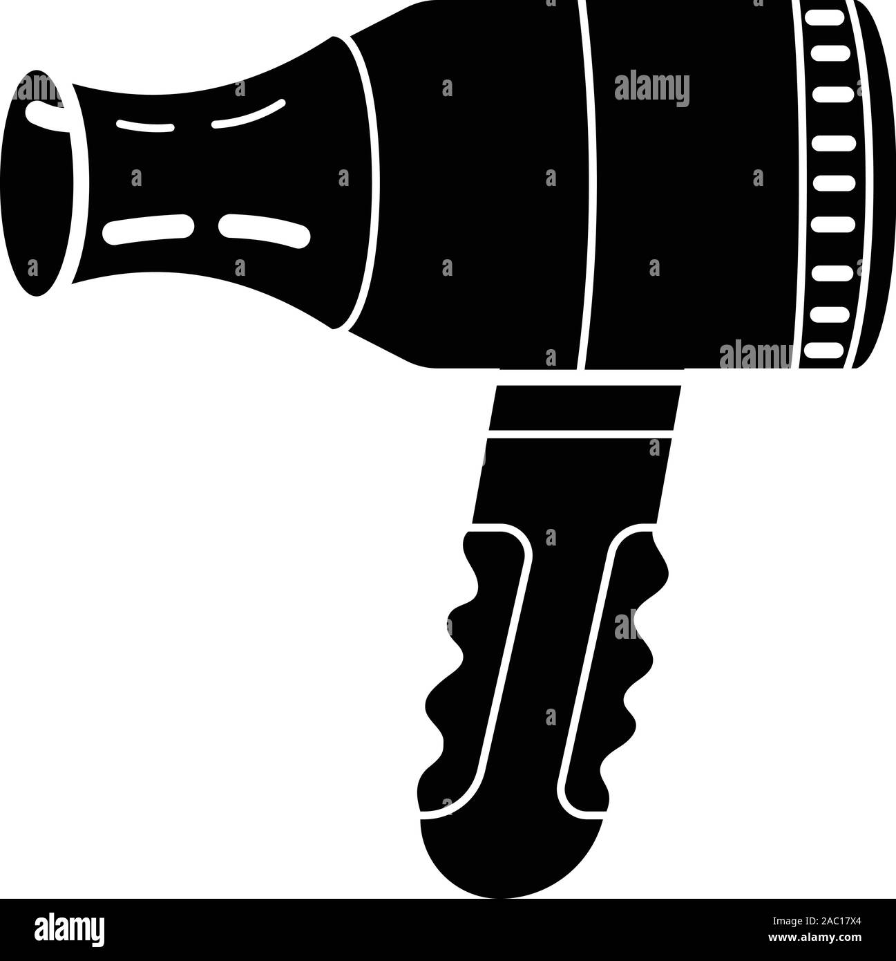 Round brush hair dryer Stock Vector Images - Alamy