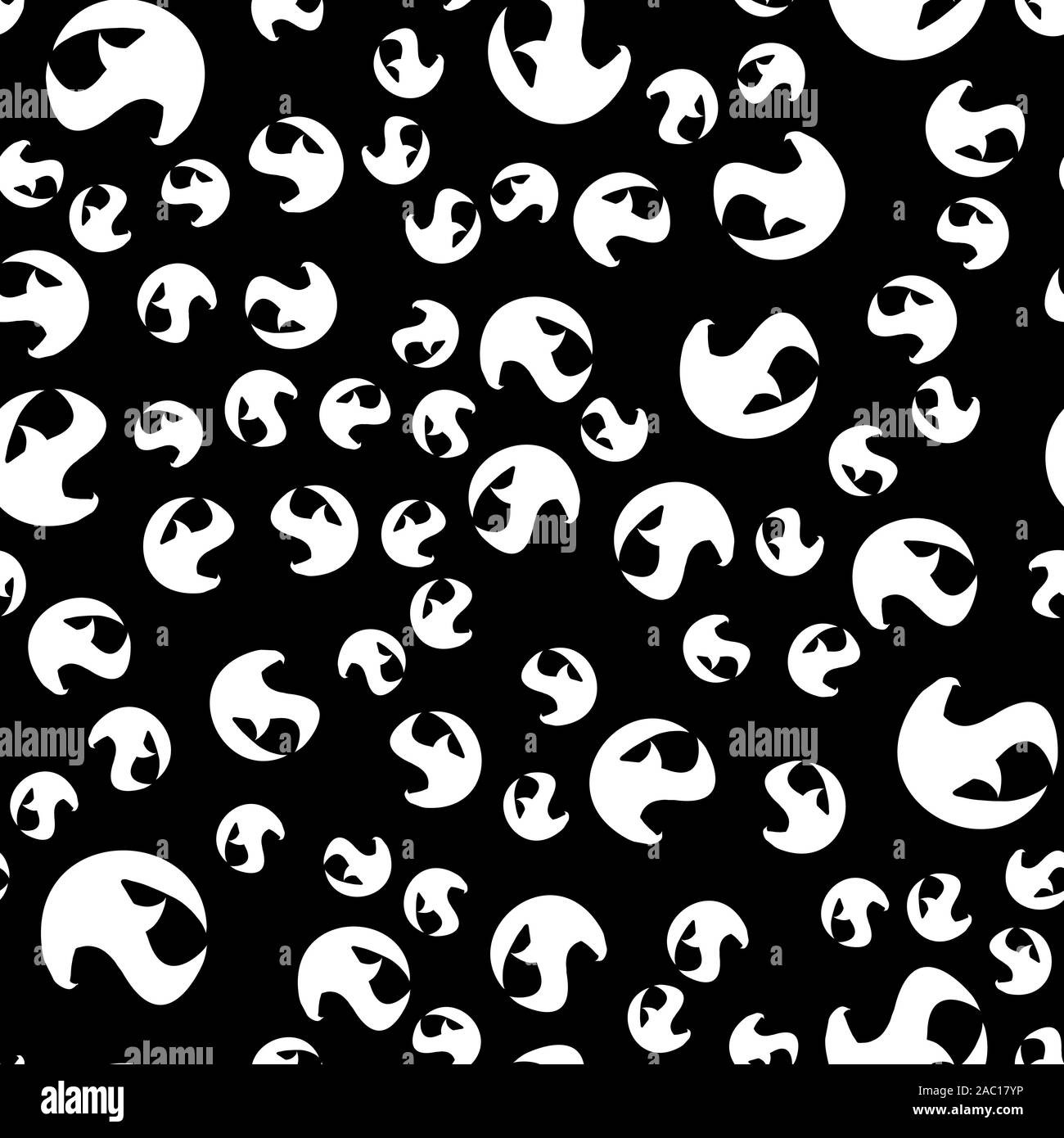 Seamless pattern of hand drawn vector hawk isolated on black background ...