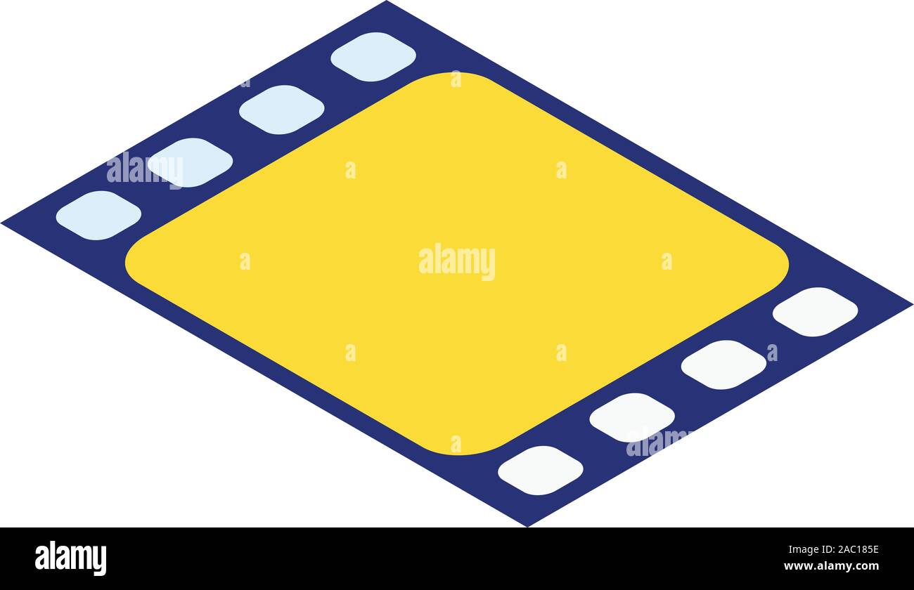 Yellow film icon, isometric style Stock Vector Image & Art - Alamy