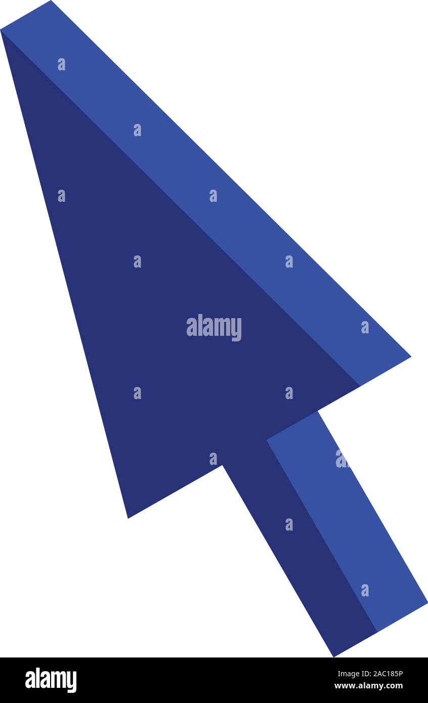 Blue cursor icon, isometric style Stock Vector Image & Art - Alamy