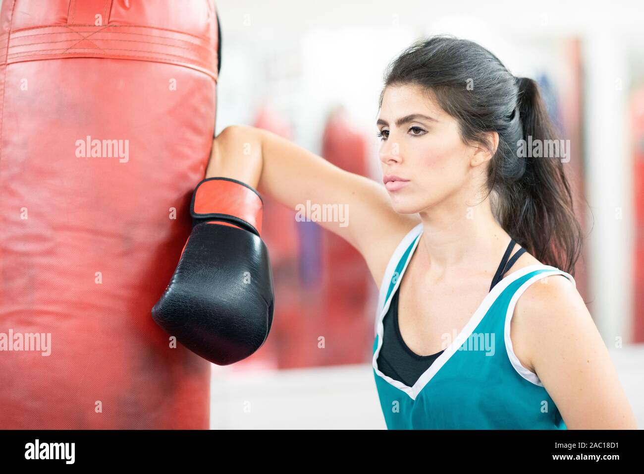 Female boxing knockout punch hi-res stock photography and images - Alamy