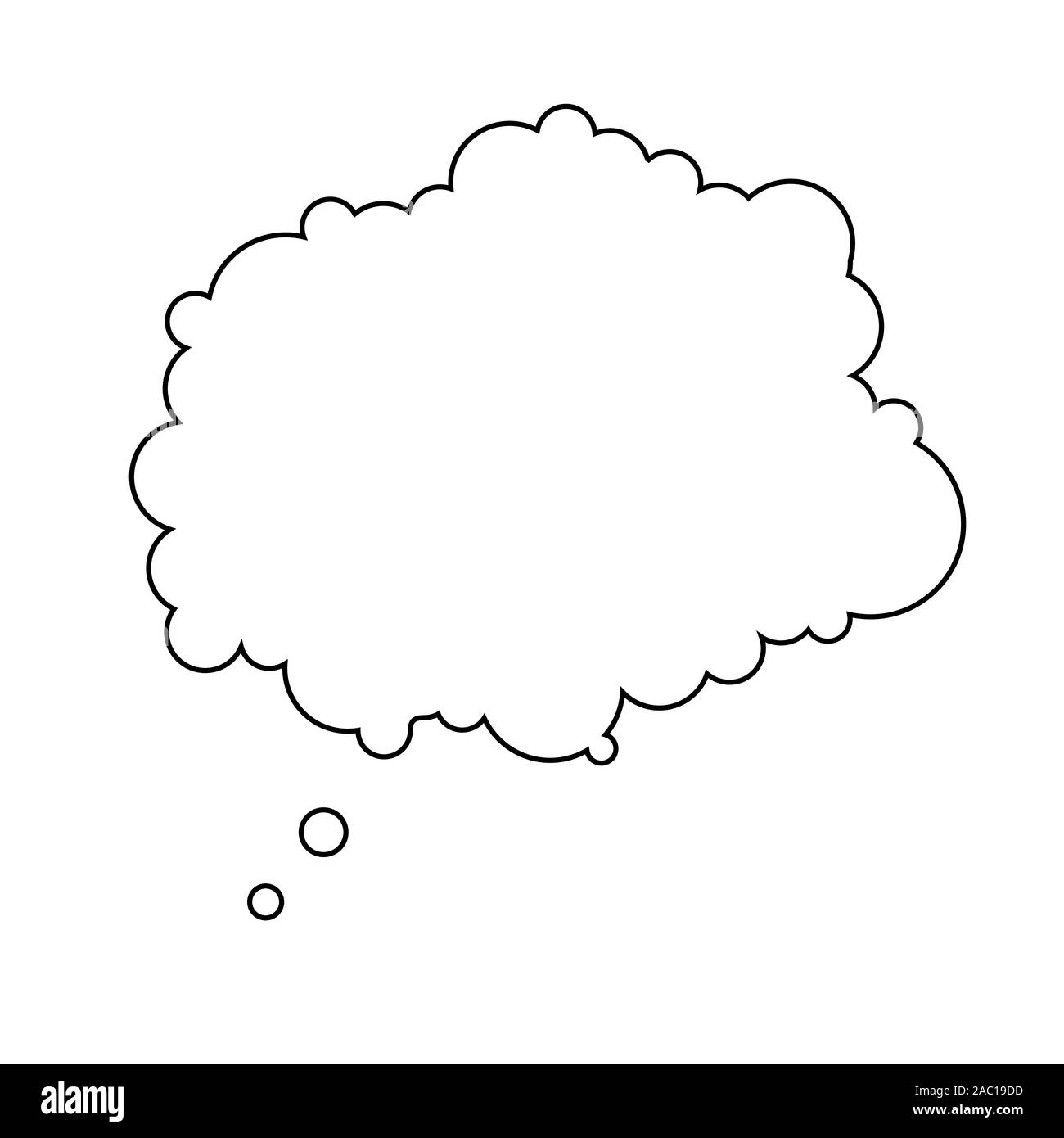 Speech bubble icon. Think cloud icon. Comic style Stock Vector Image ...