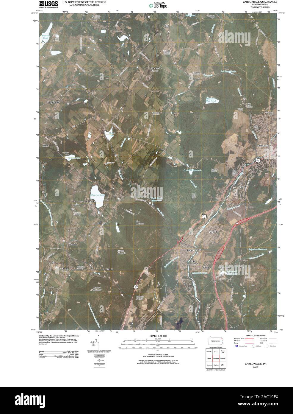 Carbondale map hi-res stock photography and images - Alamy