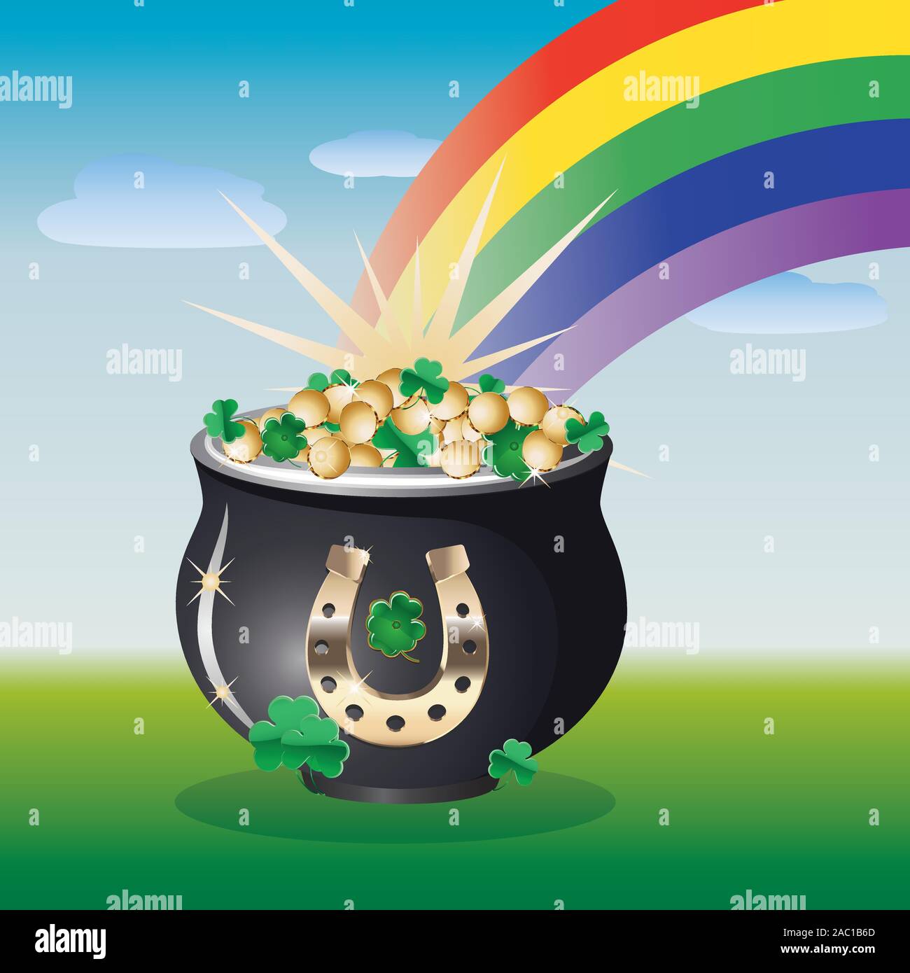 Real Pot Of Gold At The End Of The Rainbow
