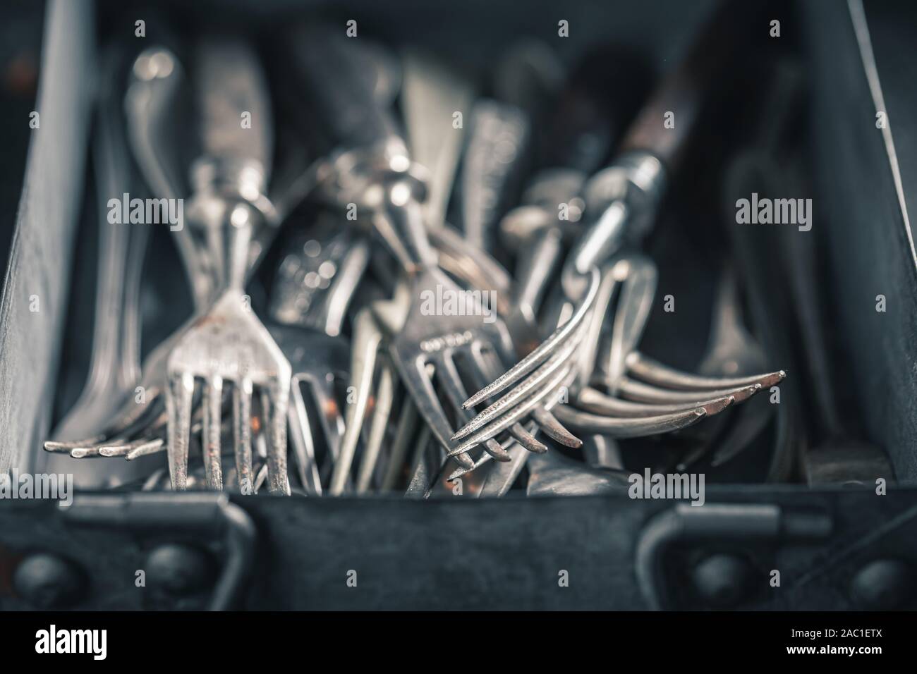 Pile of old forks hi-res stock photography and images - Alamy