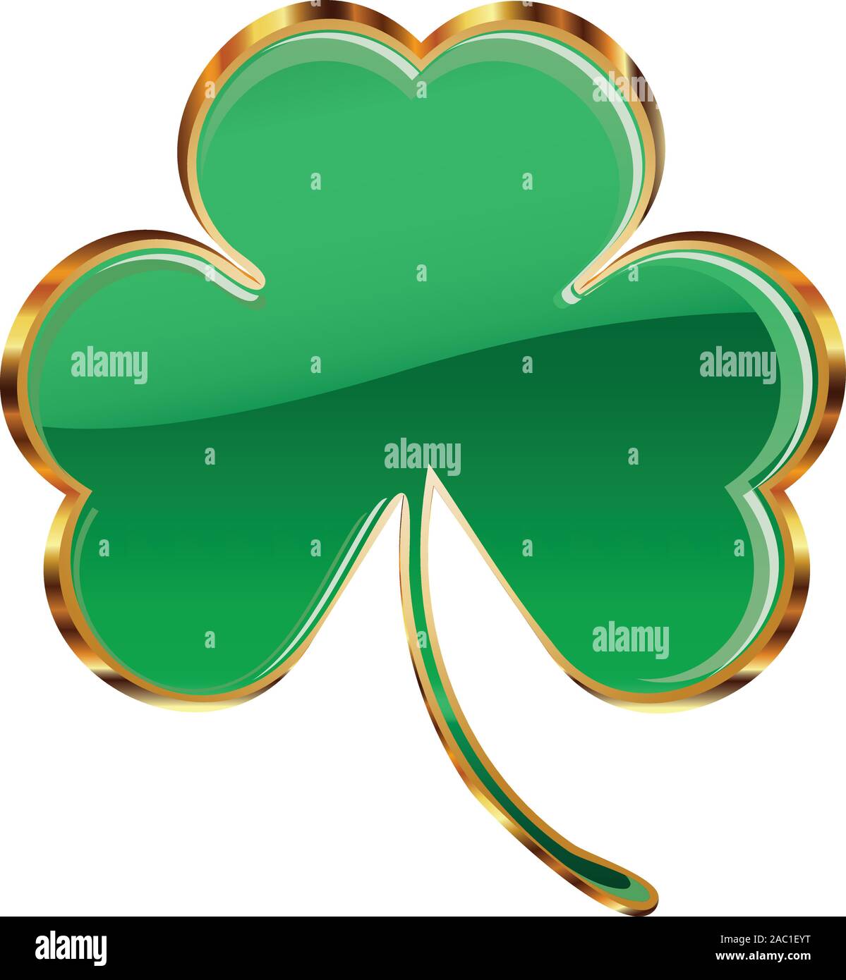 Illustration of shamrock or clover icon on white background Stock ...