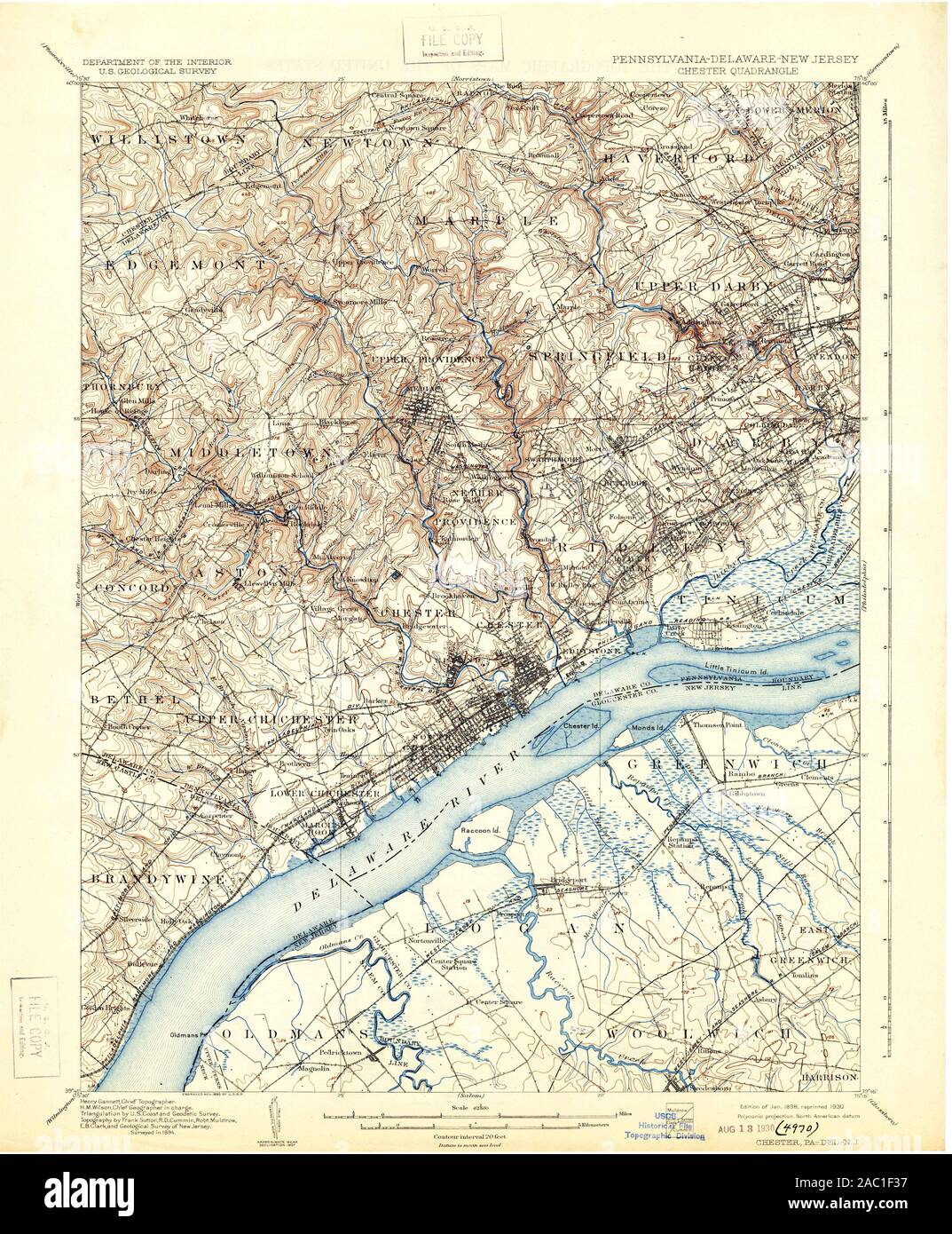 Chester pennsylvania map hi-res stock photography and images - Alamy