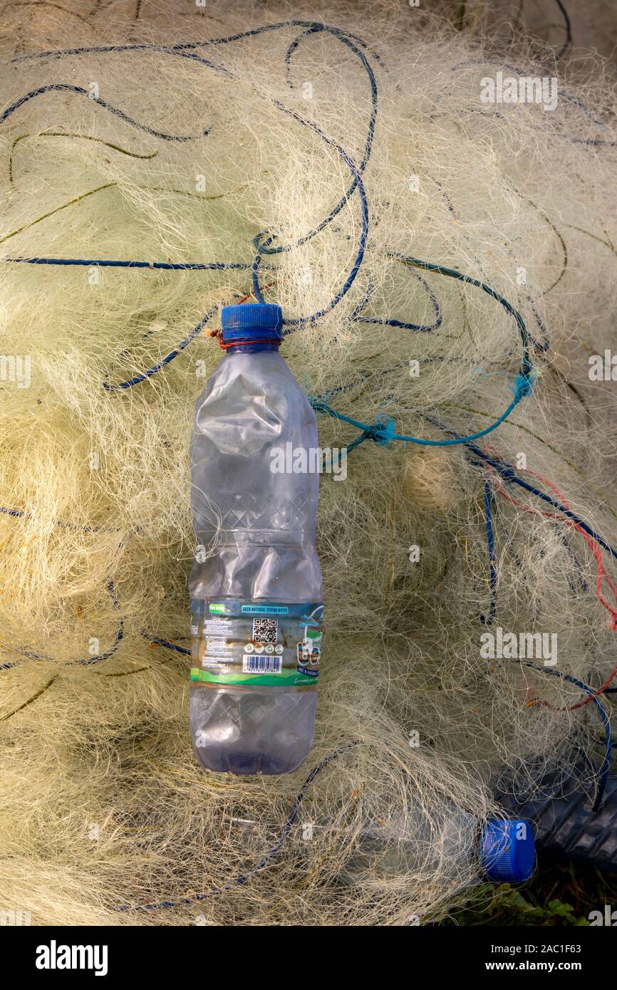 Ethiopia, Rift Valley, Hawassa, City Fish Market, old plastic water ...