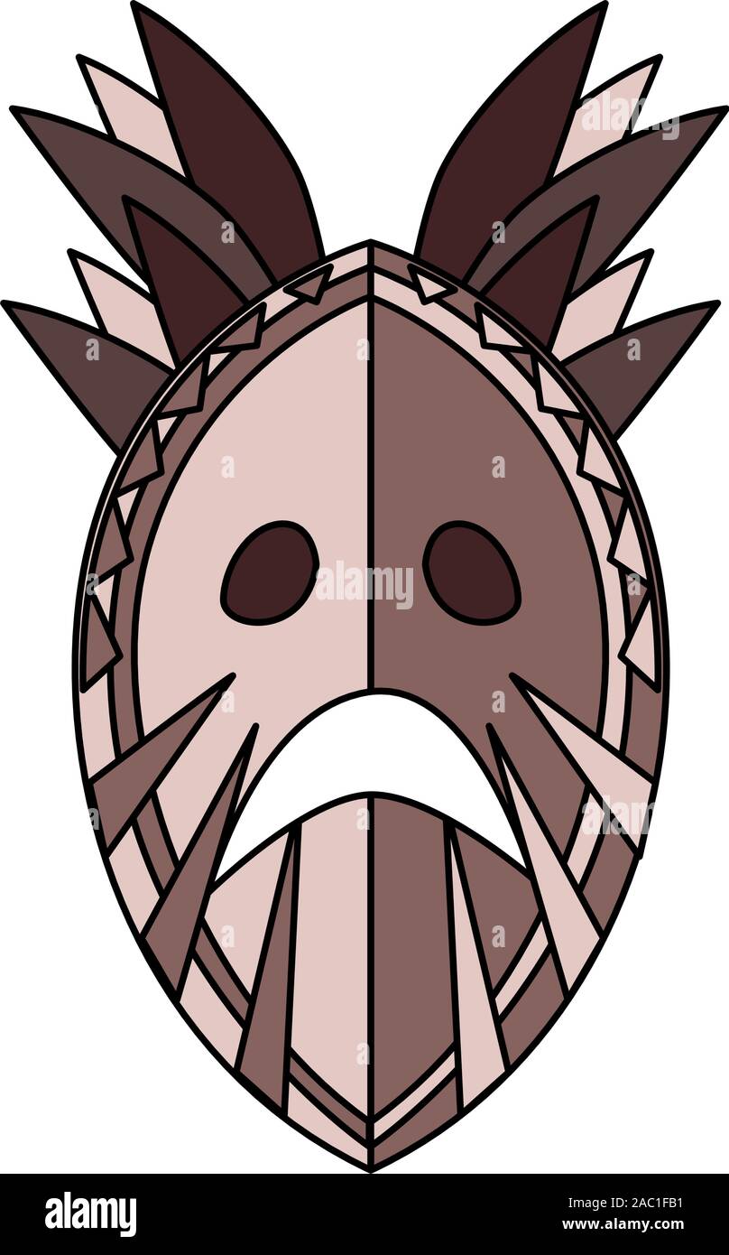 tribal mask on a white background vector illustration design Stock ...