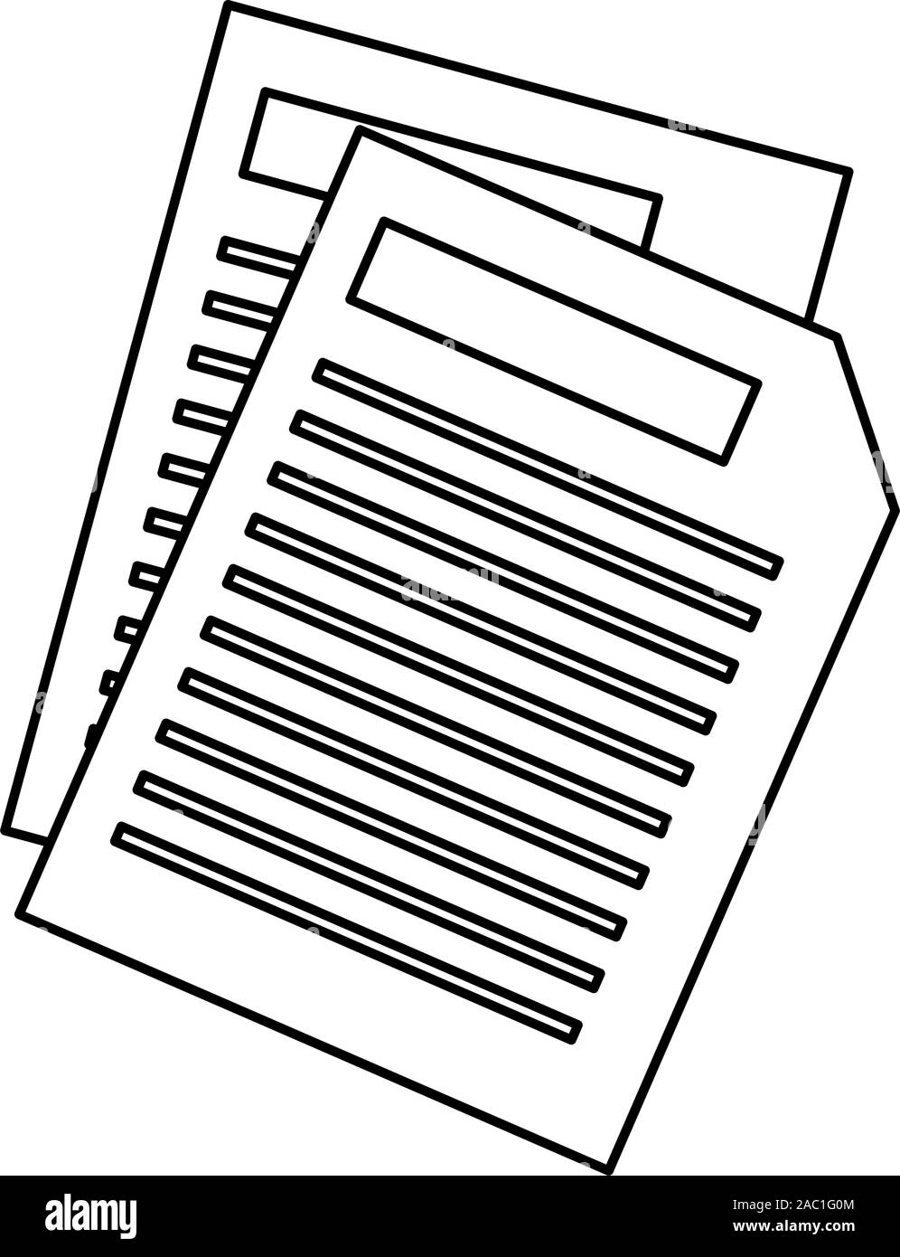 sheet of paper on white background vector illustration design Stock ...