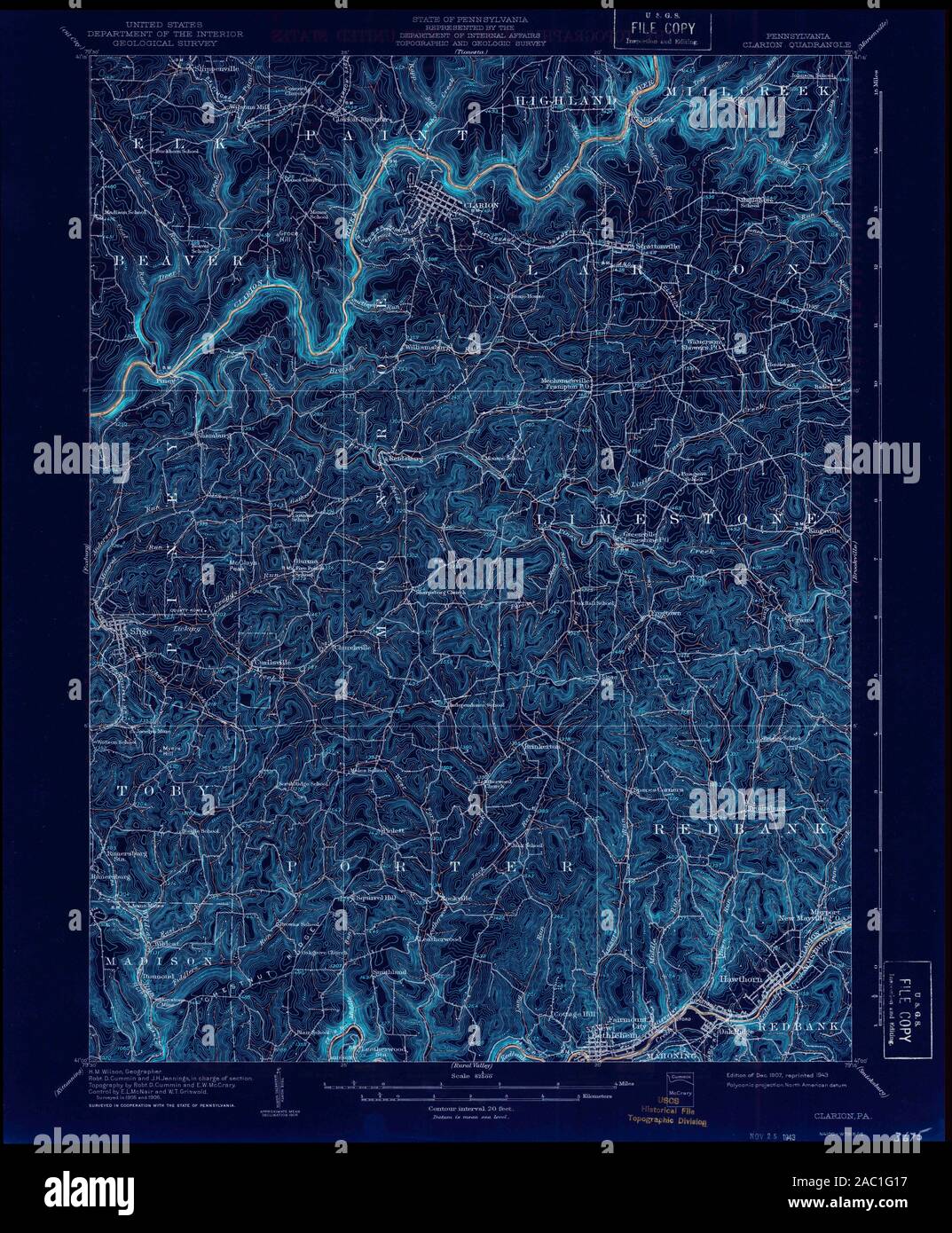 Clarion pennsylvania map hi-res stock photography and images - Alamy