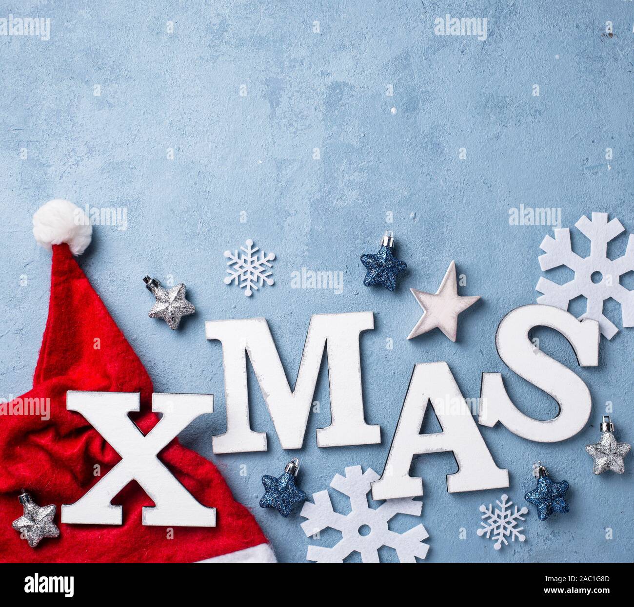 Christmas background with letters XMAS Stock Photo - Alamy