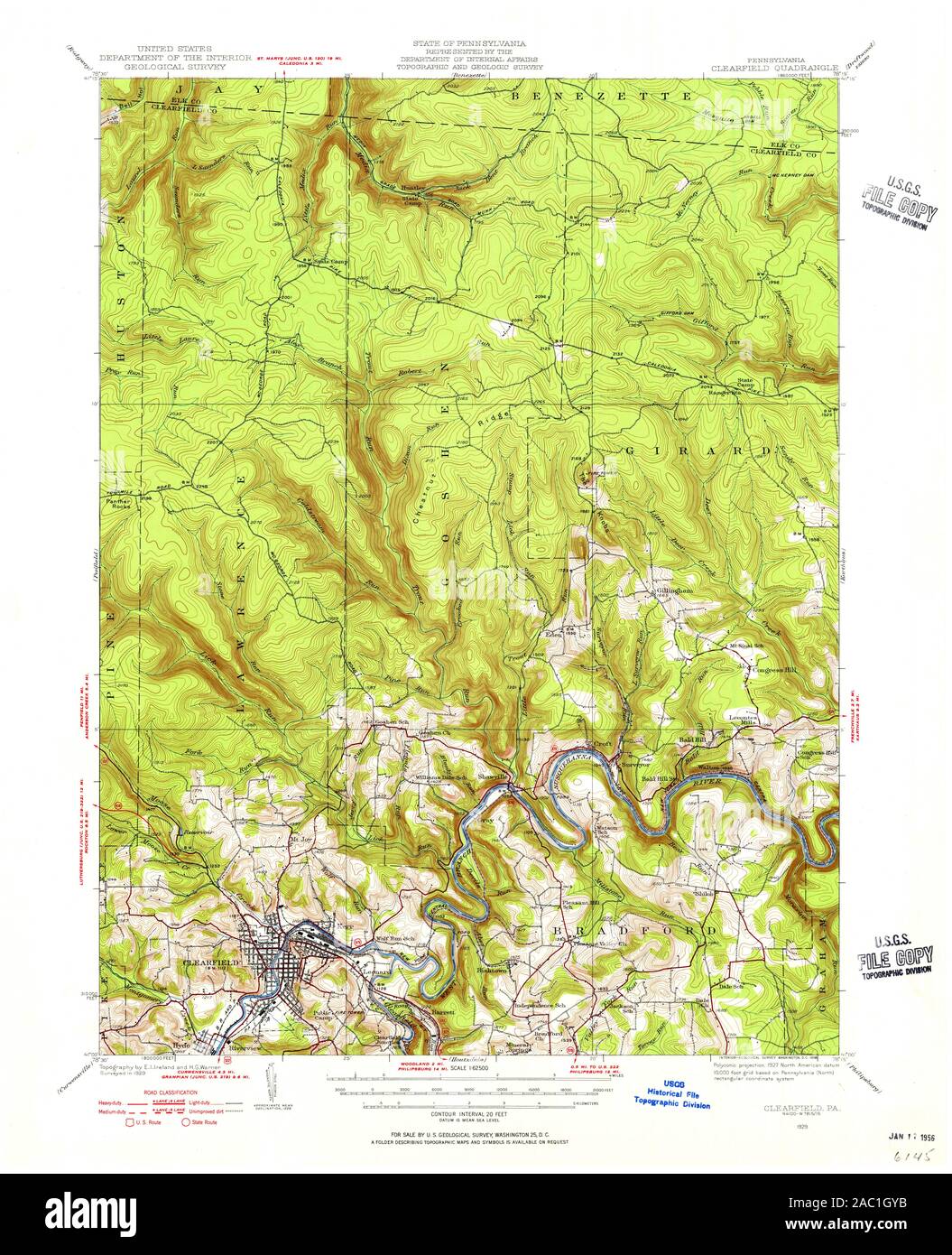 Map of clearfield hi-res stock photography and images - Alamy