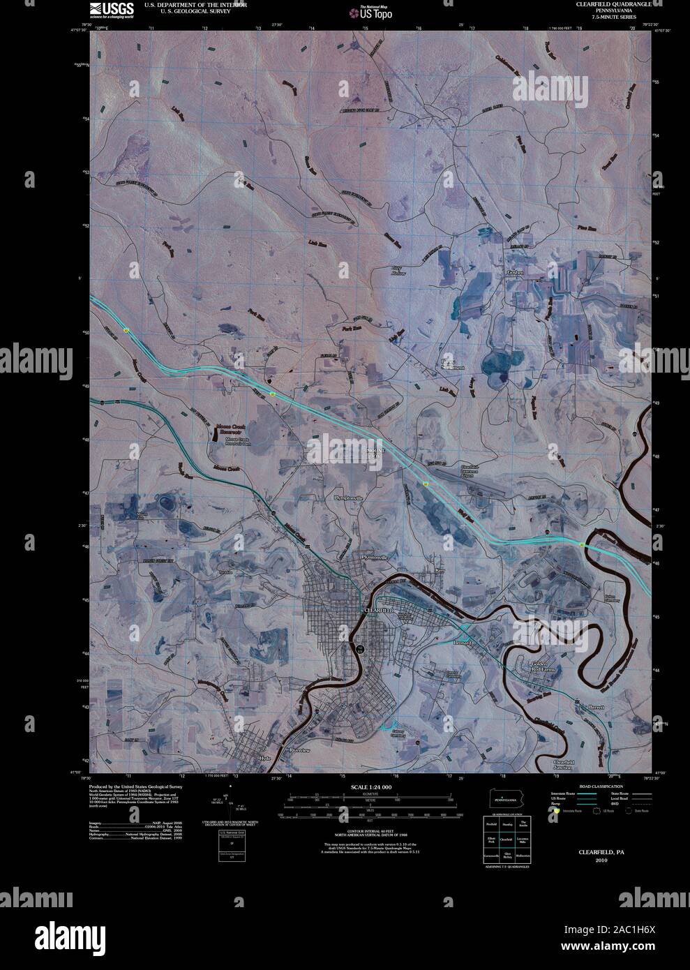 Map of clearfield hi-res stock photography and images - Alamy