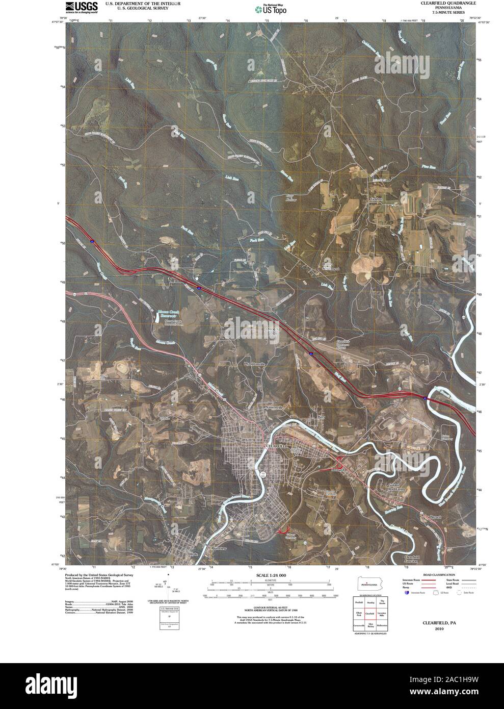 Map of clearfield hi-res stock photography and images - Alamy