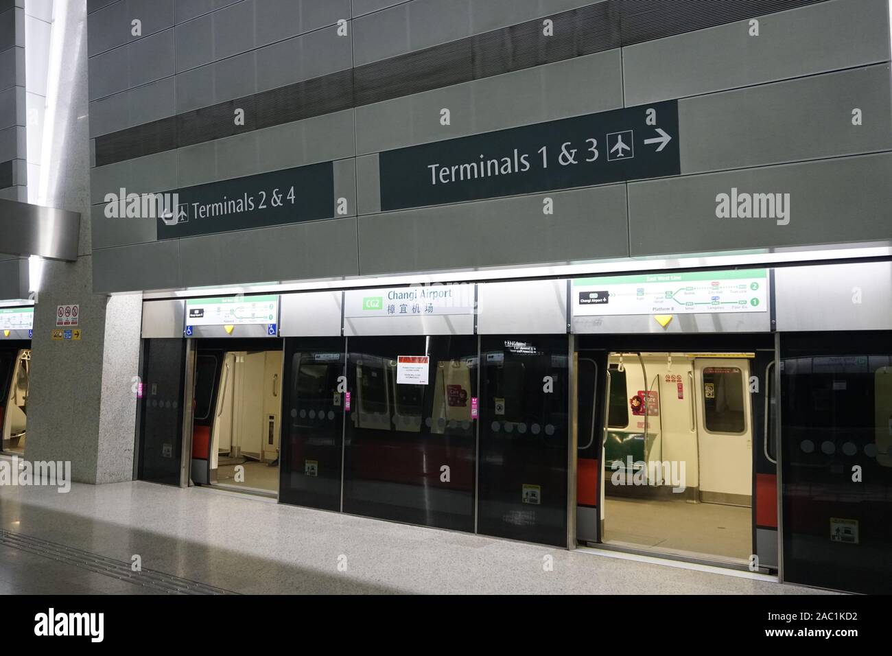 MRT station at Changi airport Stock Photo - Alamy