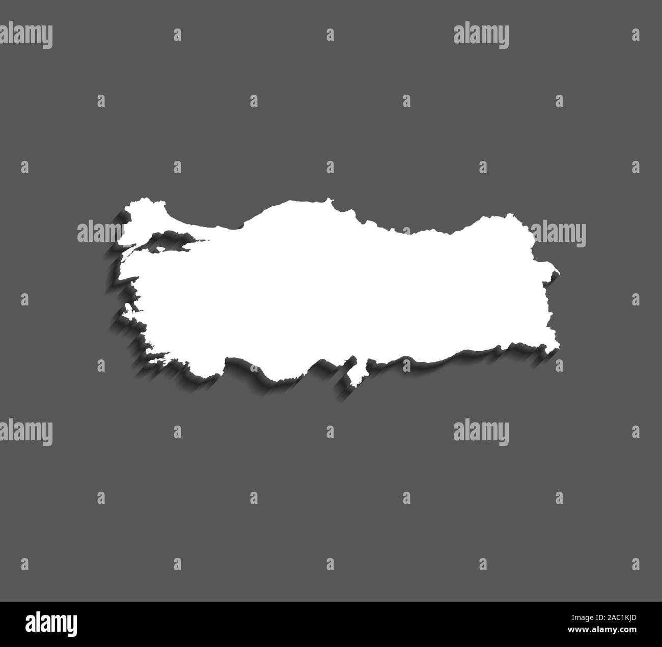 Turkey map on gray background. Vector illustration Stock Vector Image ...