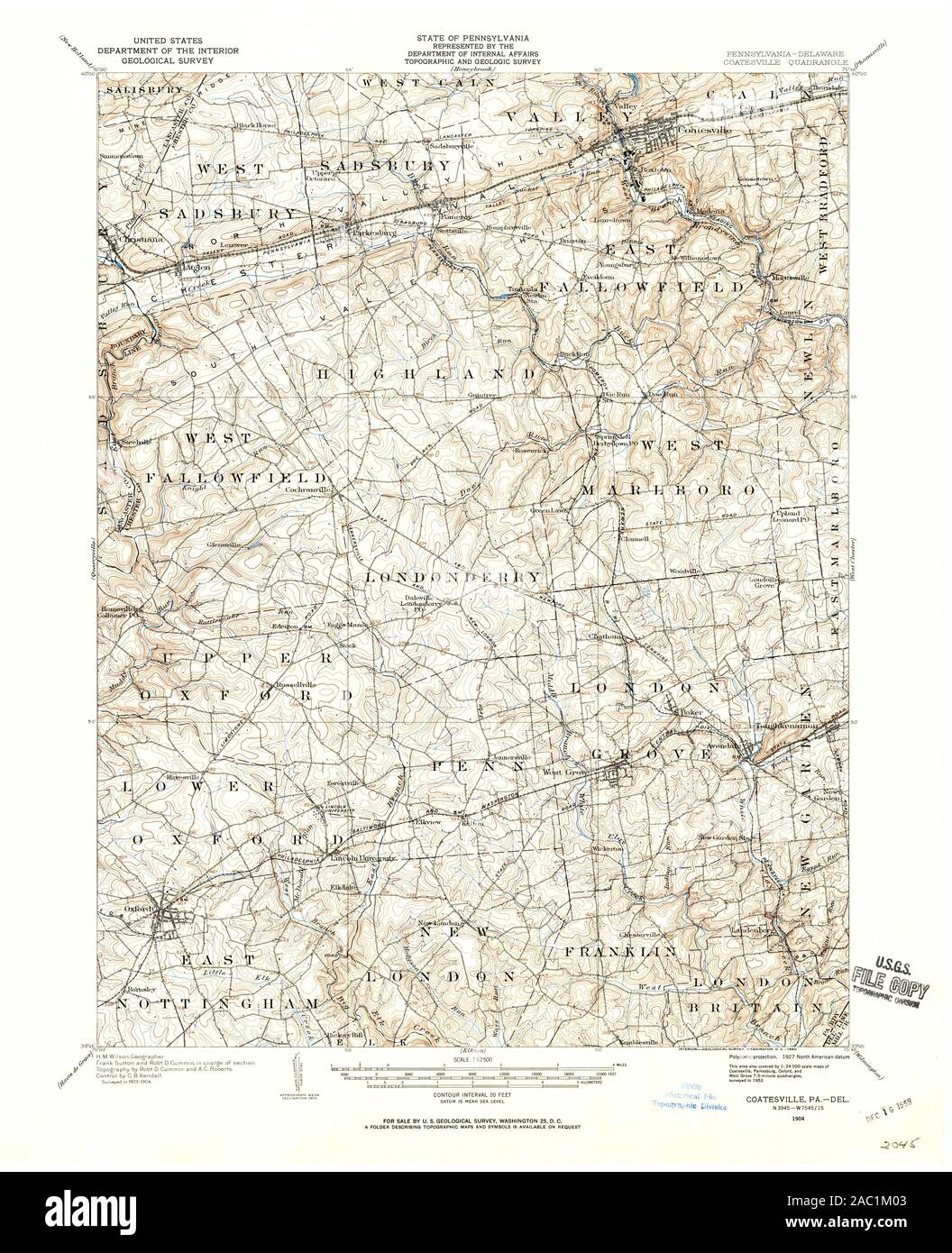 Map of coatesville hi-res stock photography and images - Alamy