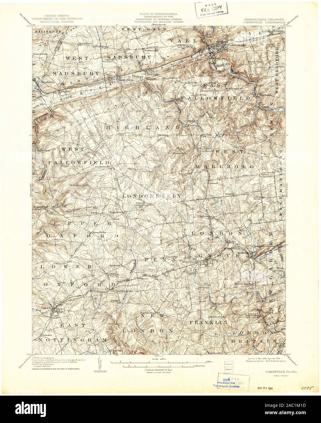 Map of coatesville hi-res stock photography and images - Alamy