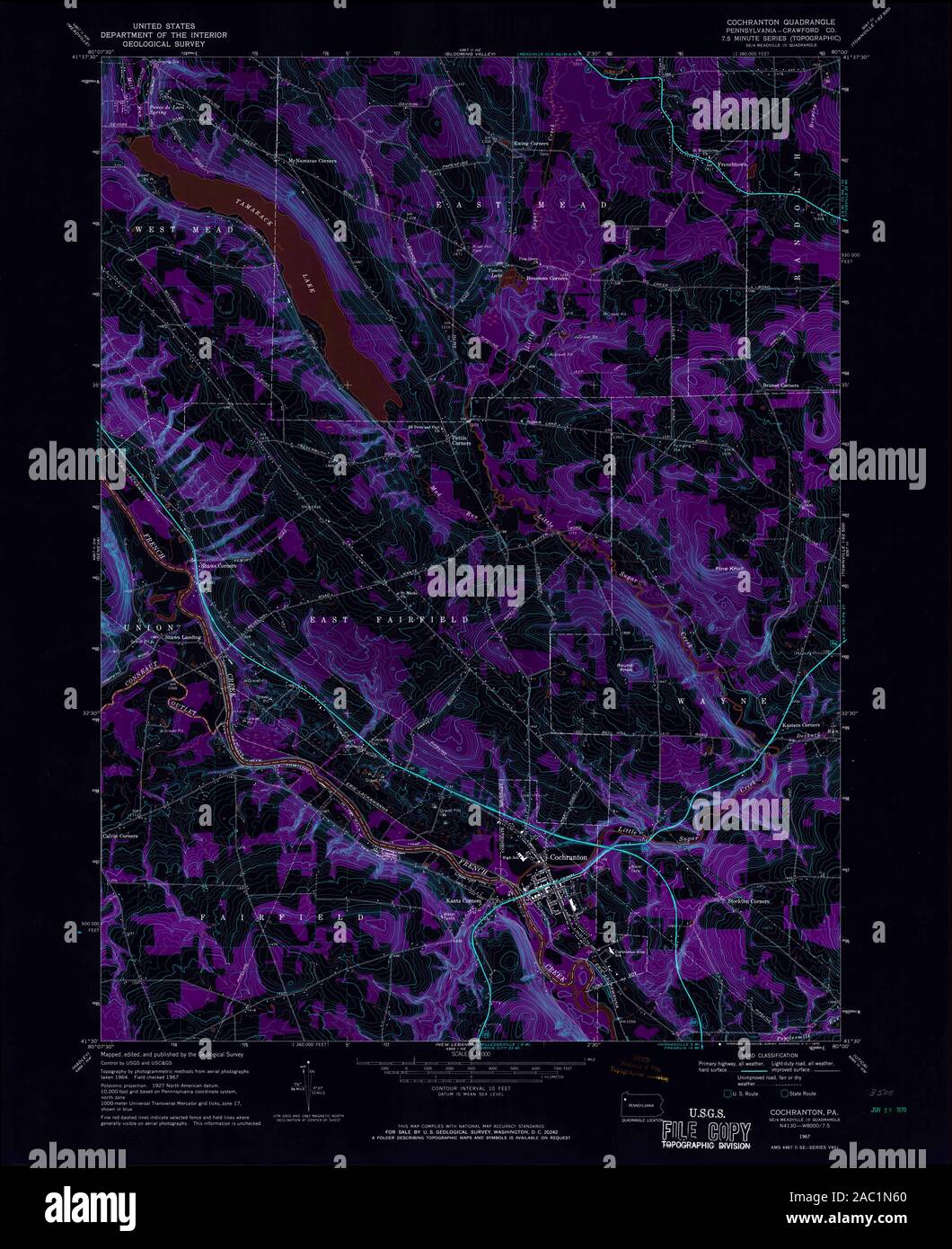 Map of cochranton hi-res stock photography and images - Alamy