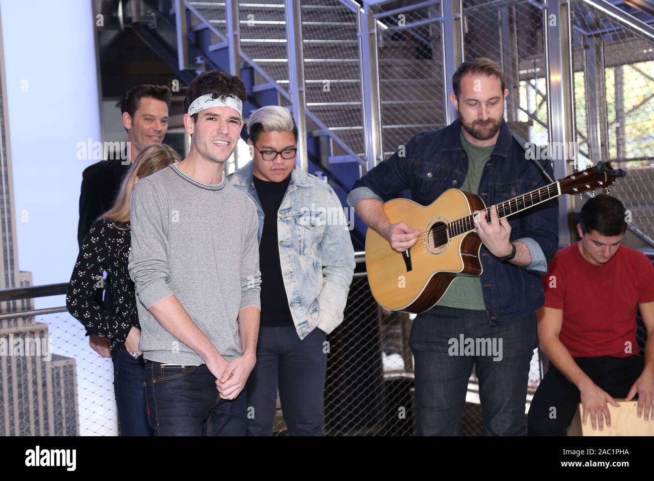 The cast of The Lightning Thief makes an appearance at the Empire State ...