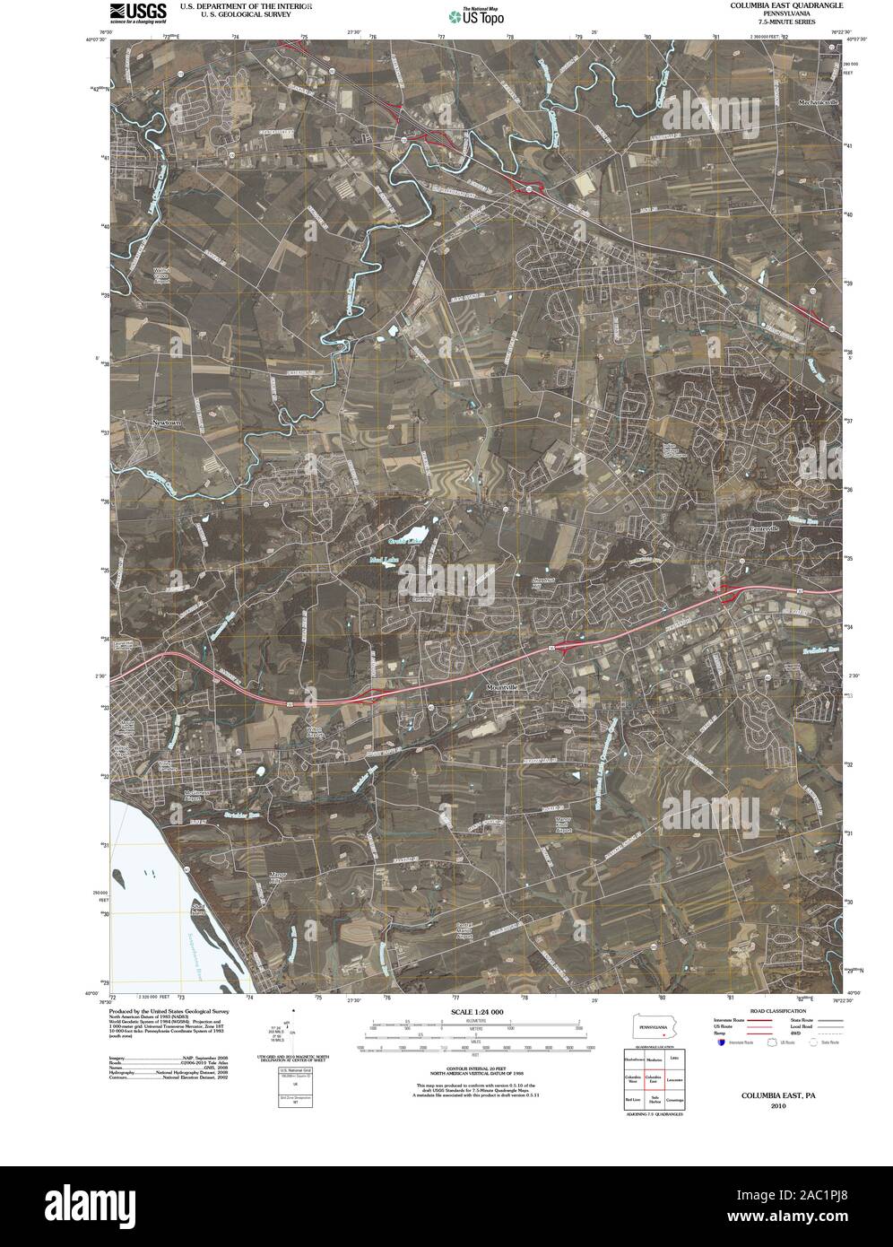 Columbia pennsylvania map hi-res stock photography and images - Alamy