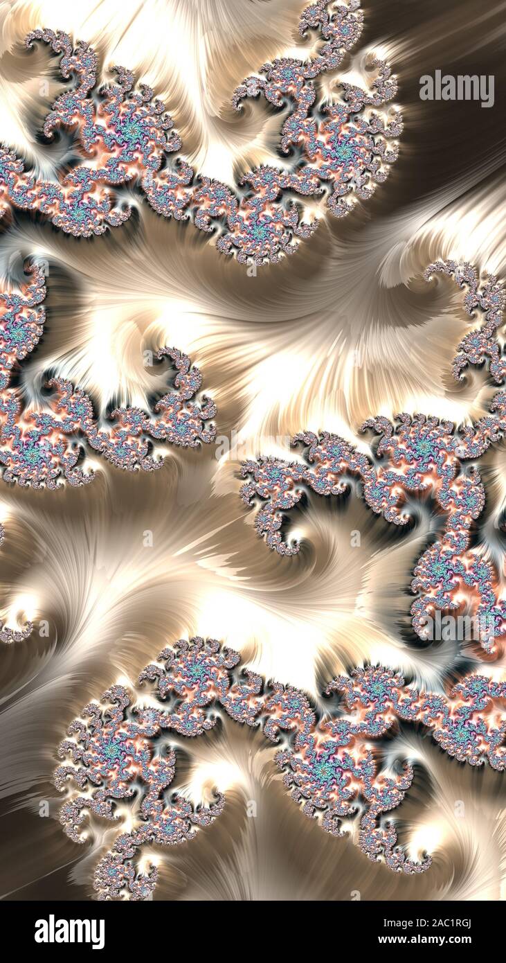 Artfully 3D rendering fractal, fanciful abstract illustration and ...