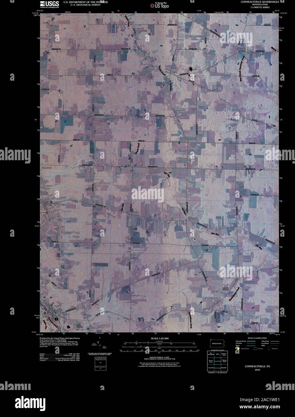 Conneautville map hi-res stock photography and images - Alamy