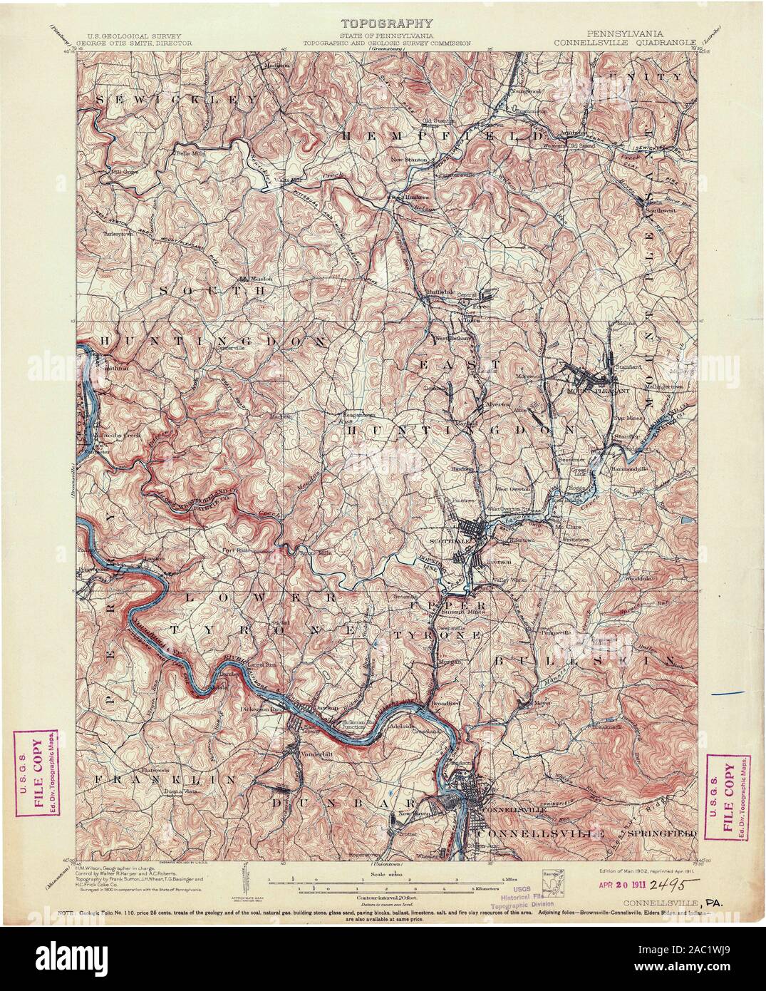 Map of connellsville hi-res stock photography and images - Alamy