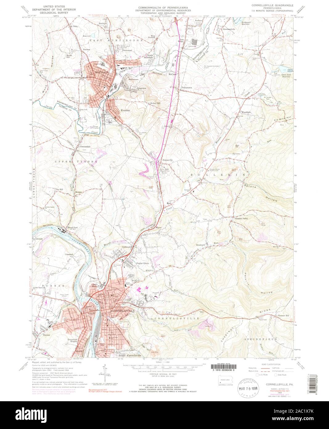 Map of connellsville hi-res stock photography and images - Alamy