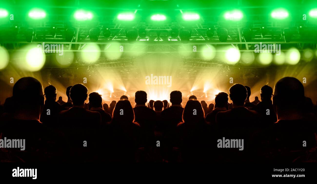 Huge Concert Crowd Stage View