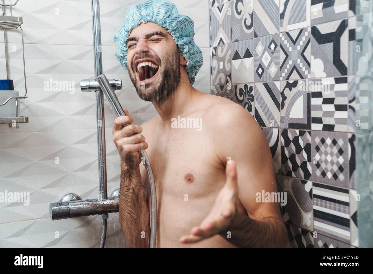 Man Shower Cap High Resolution Stock Photography and Images - Alamy