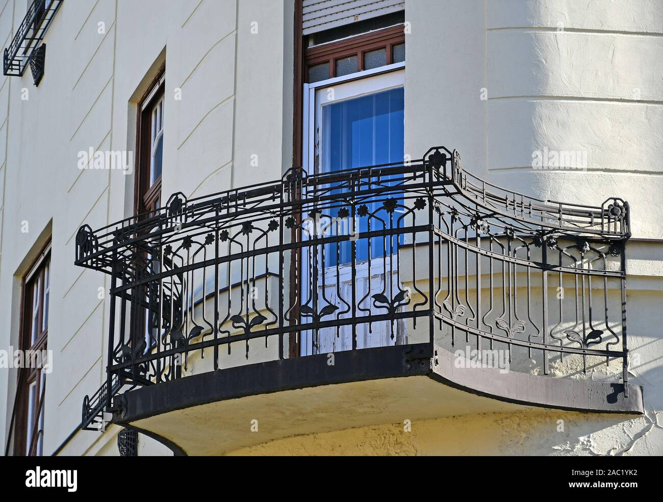 Balcony of an old apartment building Stock Photo - Alamy