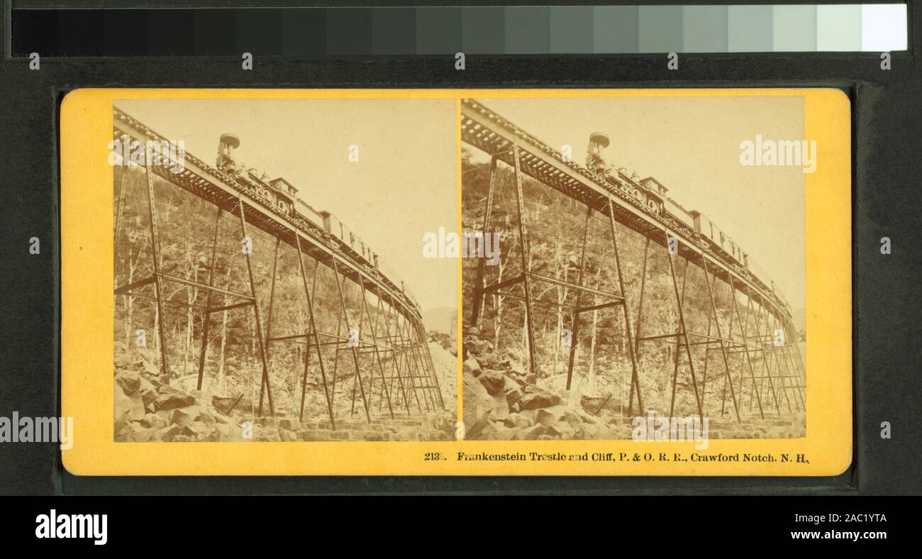 Frankenstein Trestle and Cliff, Crawford Notch, NH Frankenstein Trestle ...