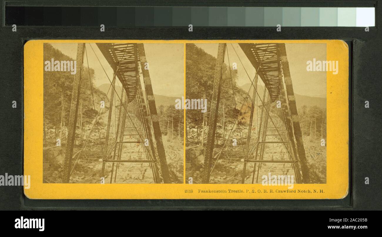 Frankenstein Trestle, P & ORR, Crawford Notch, NH Frankenstein Trestle ...