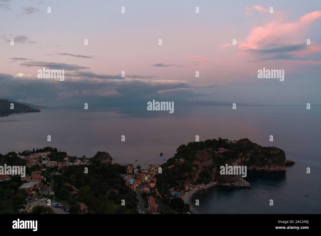 Sunset in Sicily, Italy Stock Photo - Alamy