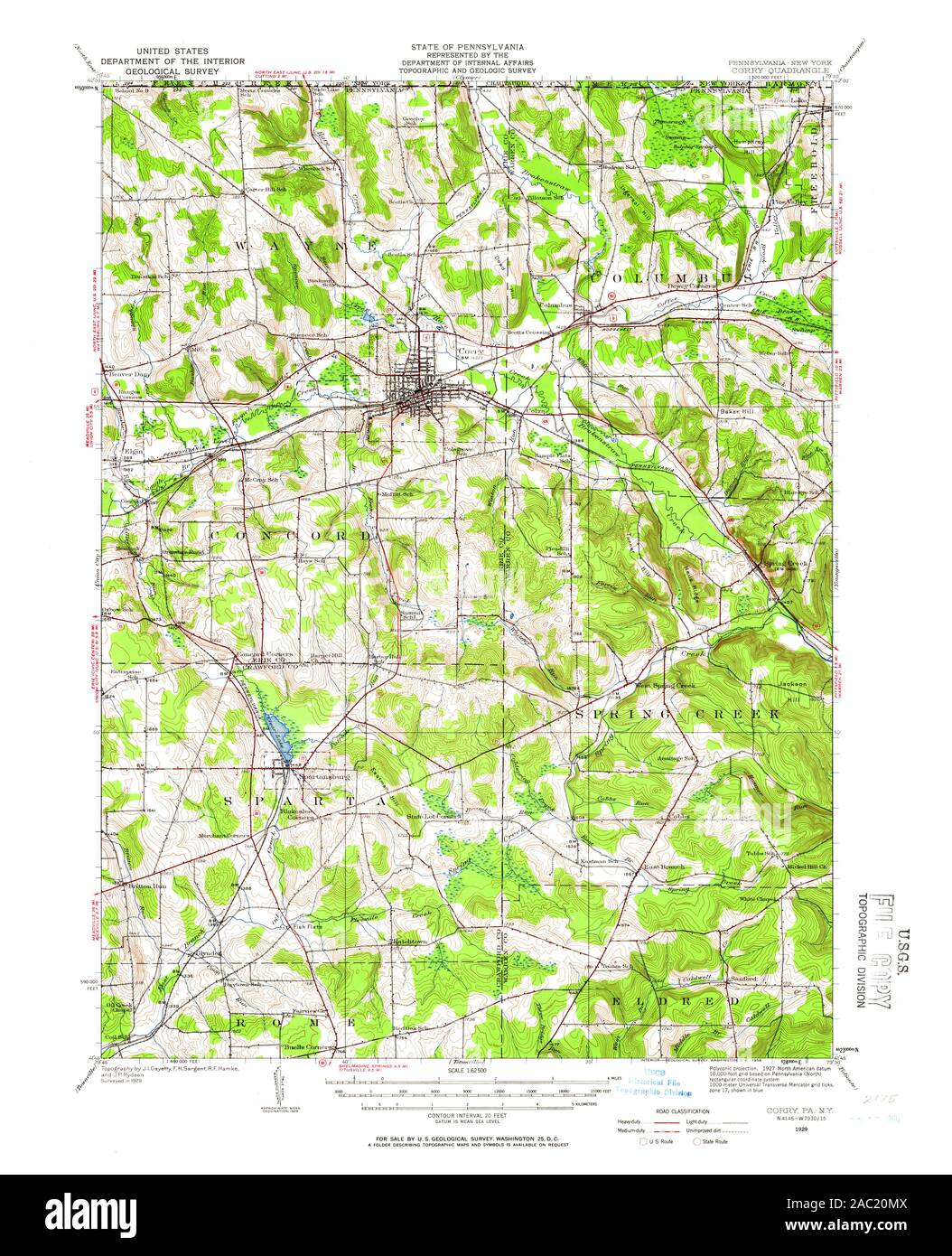 Map of corry hi-res stock photography and images - Alamy