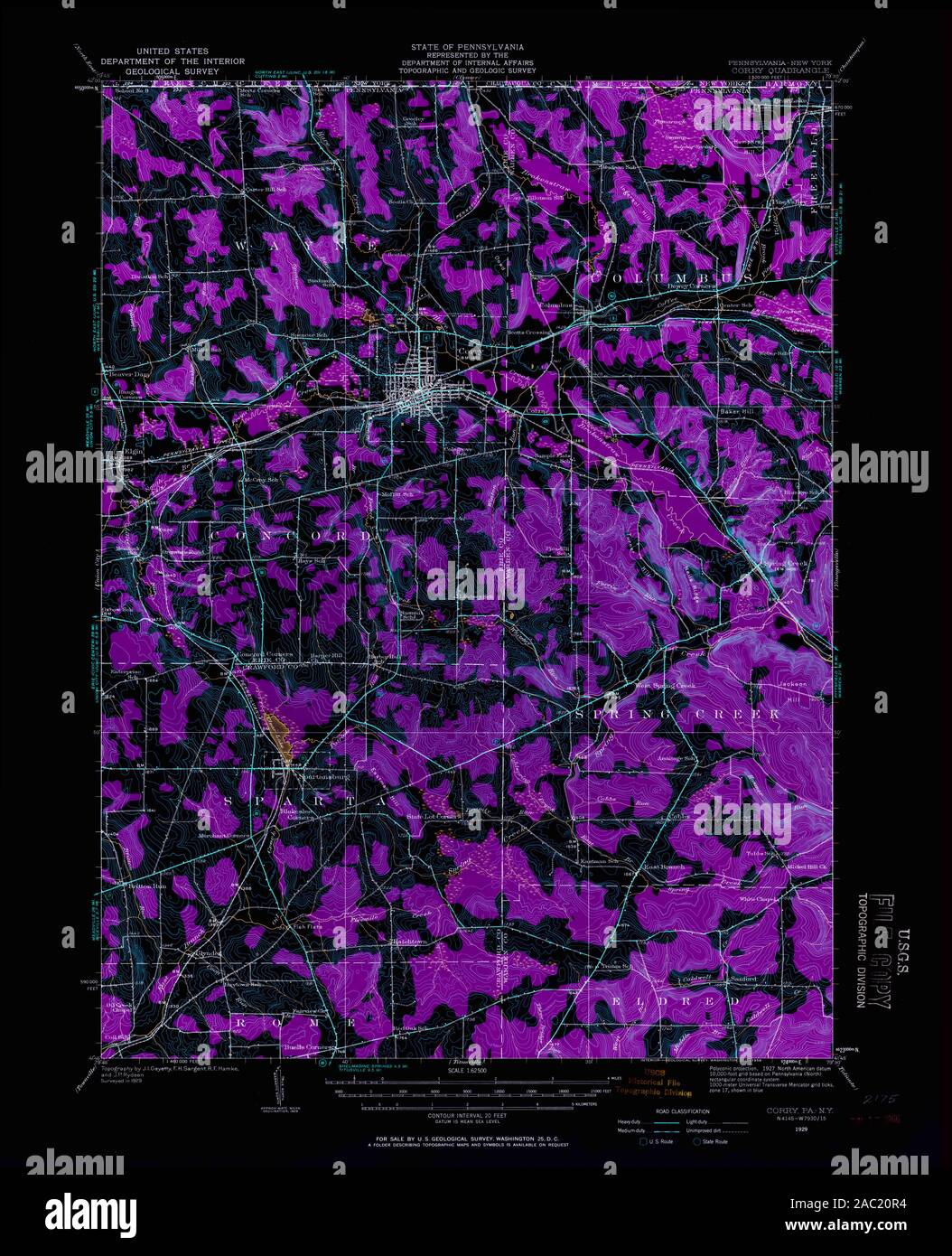 Corry pennsylvania map hi-res stock photography and images - Alamy