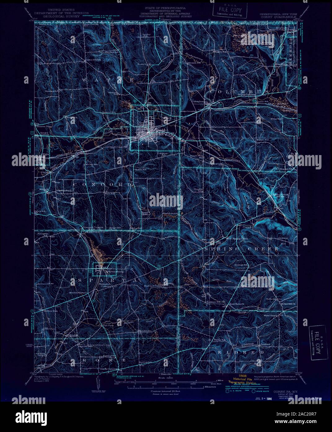 Corry pennsylvania map hi-res stock photography and images - Alamy