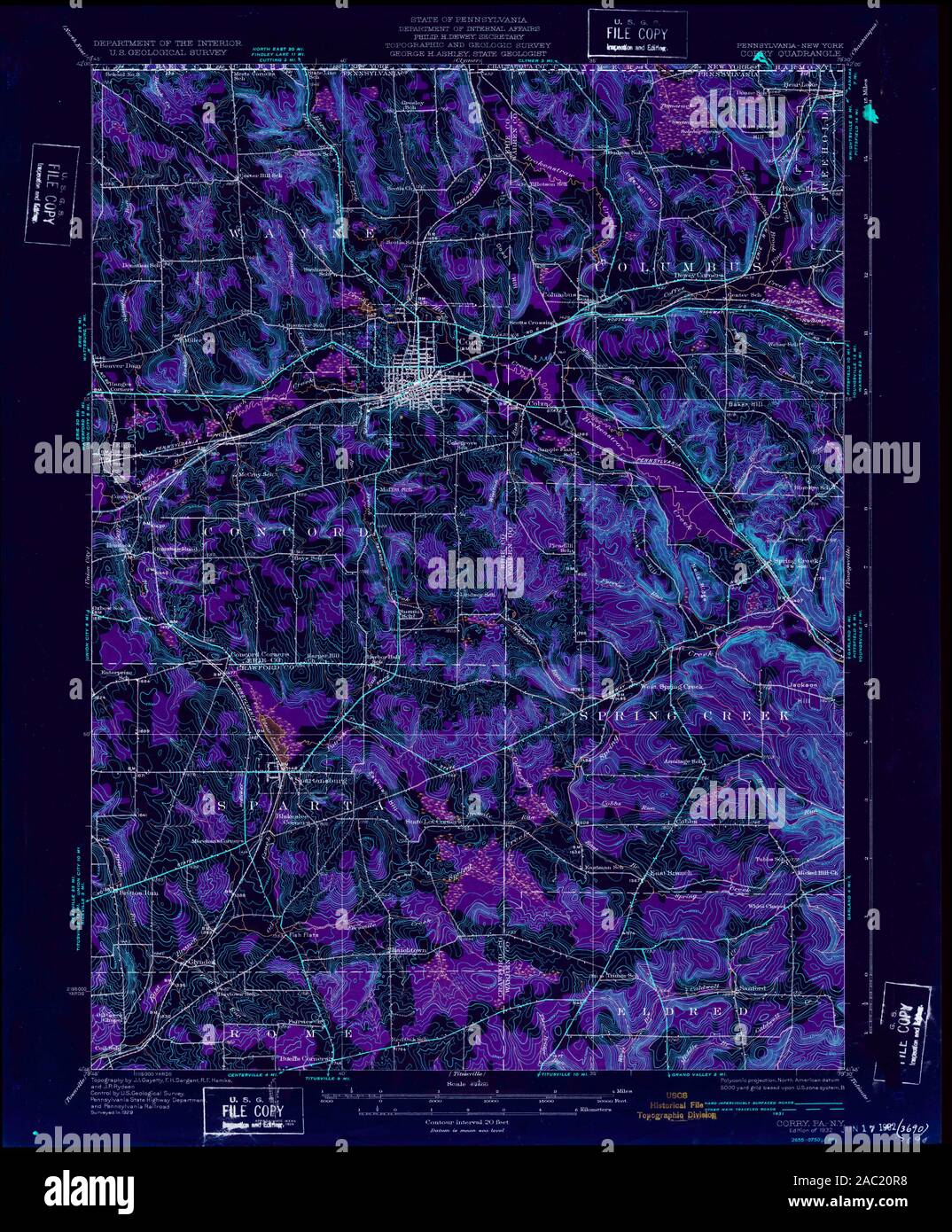 Corry pennsylvania map hi-res stock photography and images - Alamy