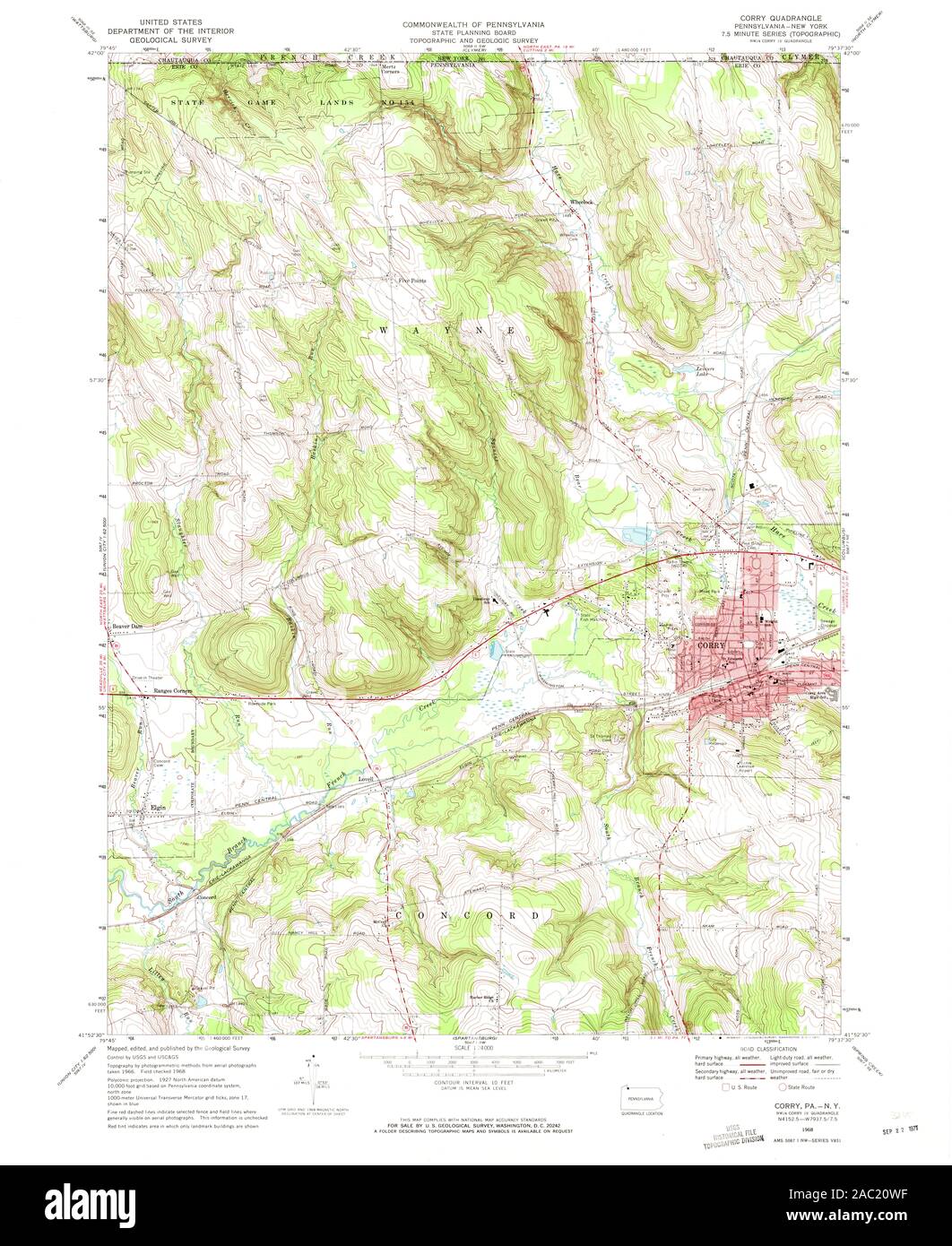 Map of corry Cut Out Stock Images & Pictures - Alamy