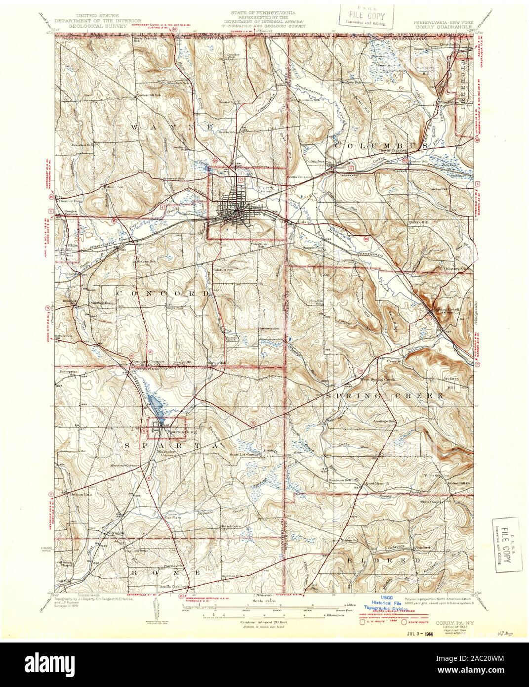 Map of corry hi-res stock photography and images - Alamy