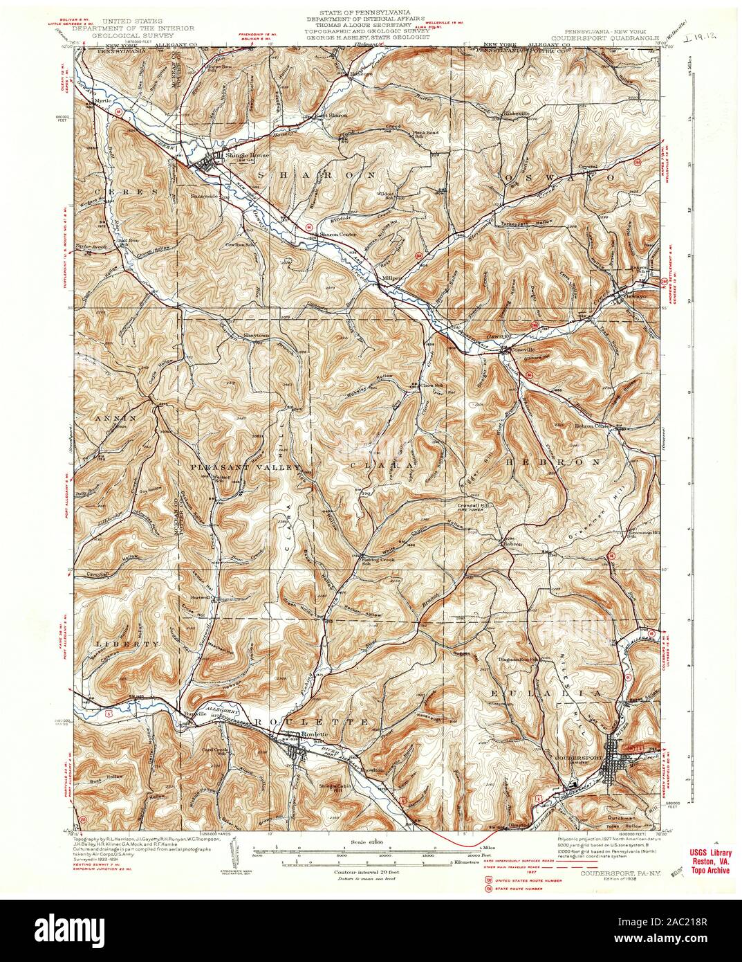 Map of coudersport hi-res stock photography and images - Alamy