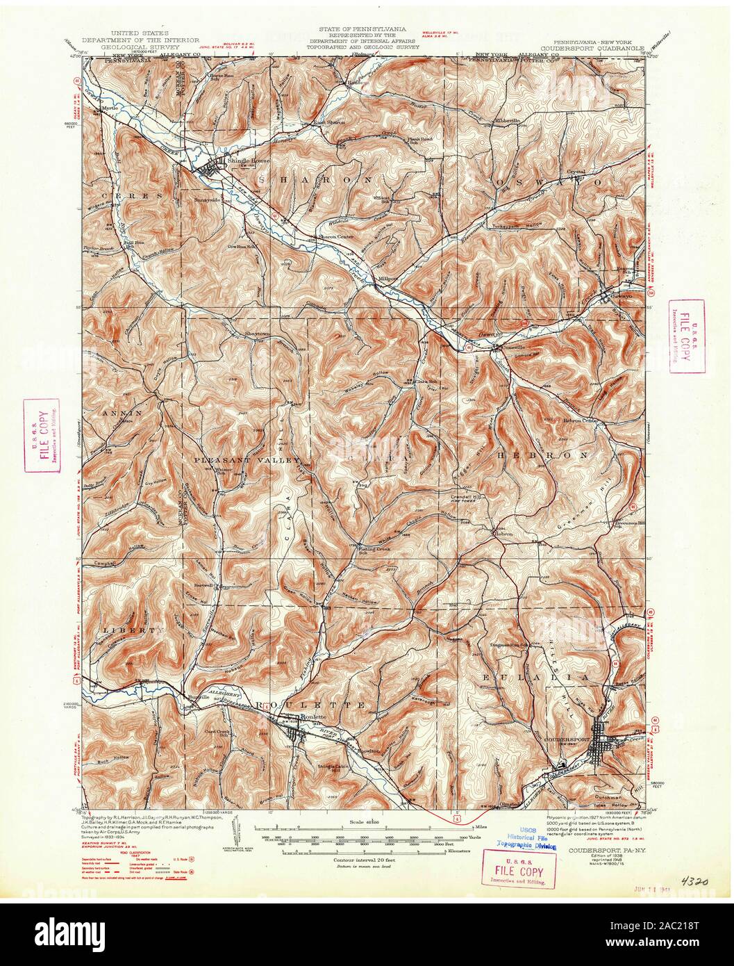 Map of coudersport hi-res stock photography and images - Alamy