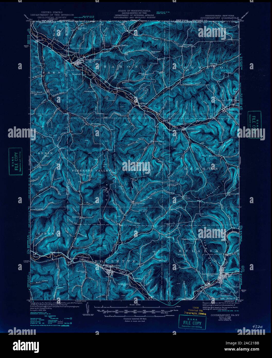 Map of coudersport hi-res stock photography and images - Alamy