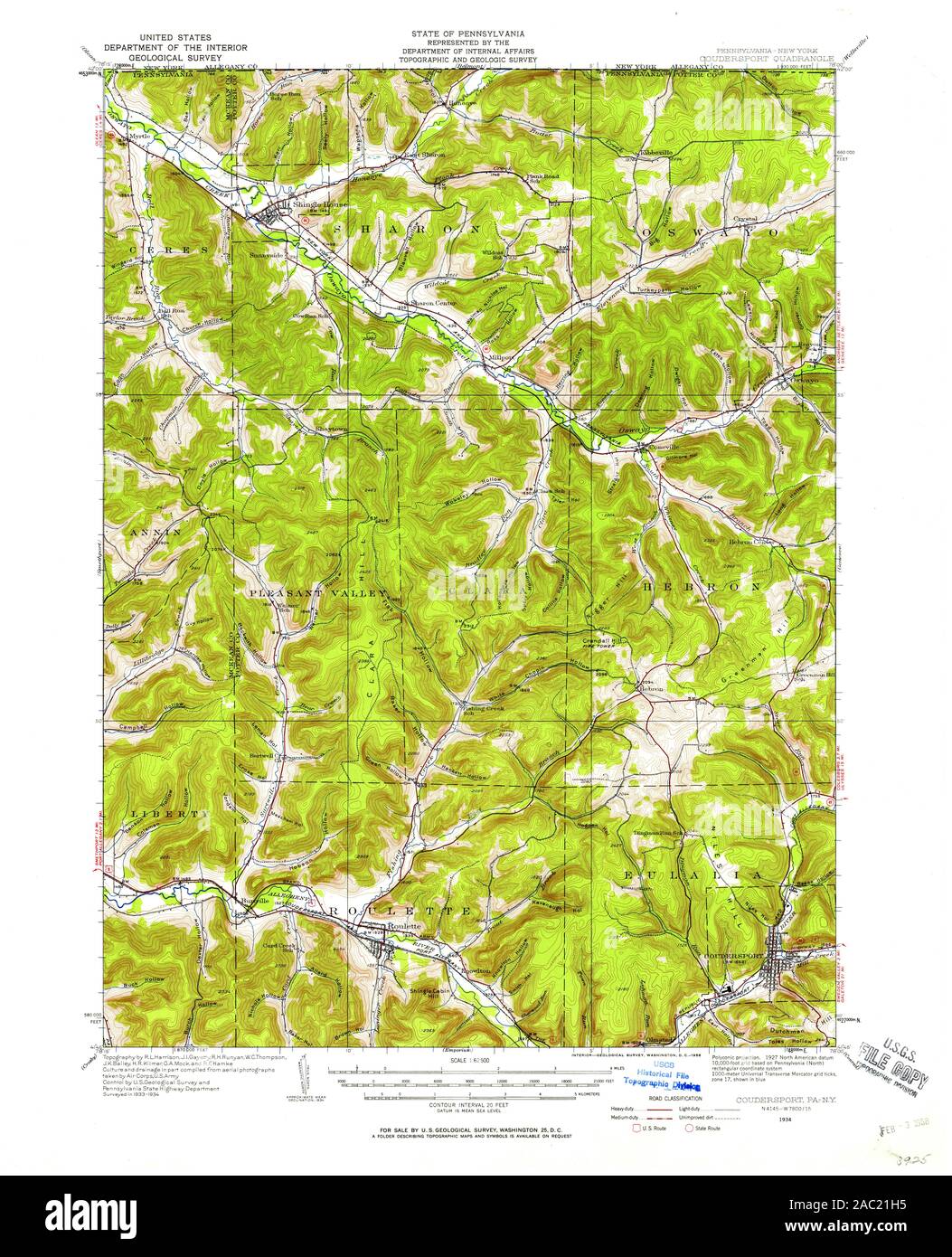 Map of coudersport hi-res stock photography and images - Alamy