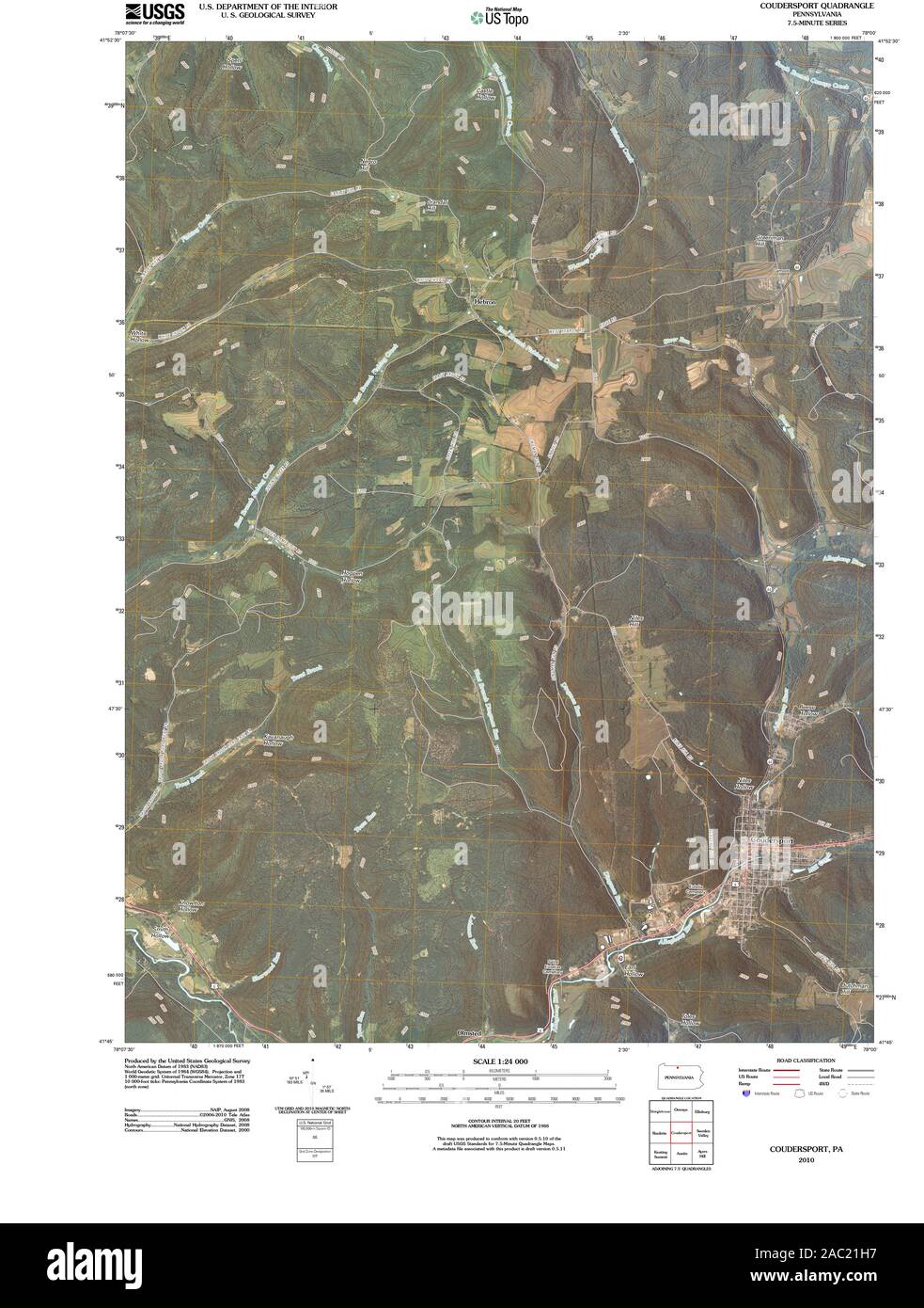 Map of coudersport hi-res stock photography and images - Alamy