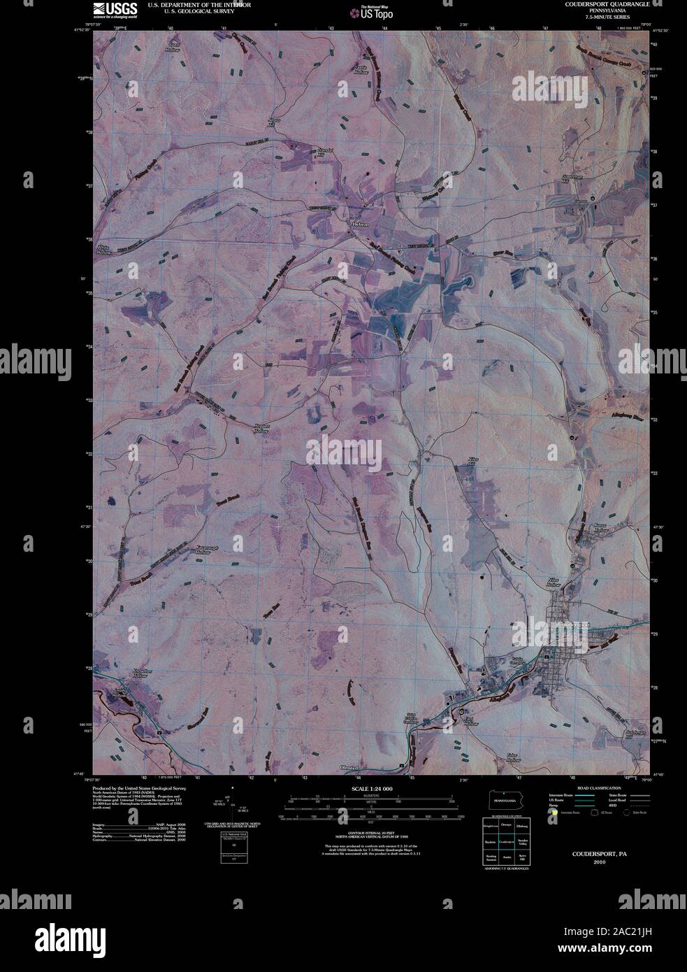 Map of coudersport hi-res stock photography and images - Alamy