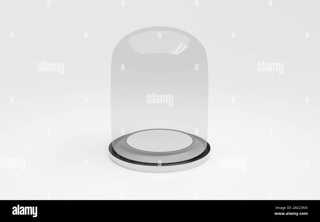 shiny glass ball dome sphere for product presentation on modern tablet ...